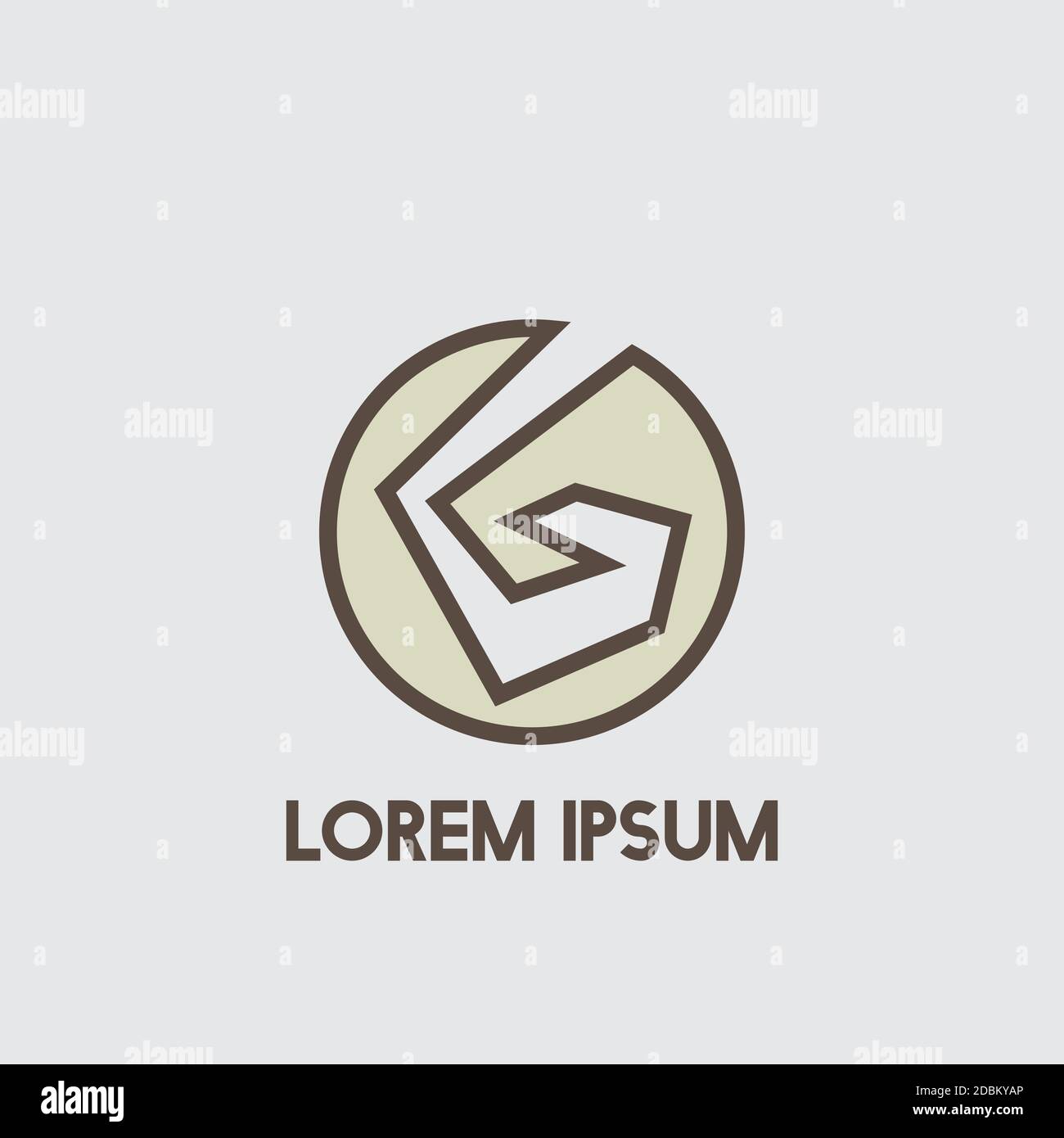 G Negative Space Initial Logo Concept Circle Icon Vector Template Stock ...