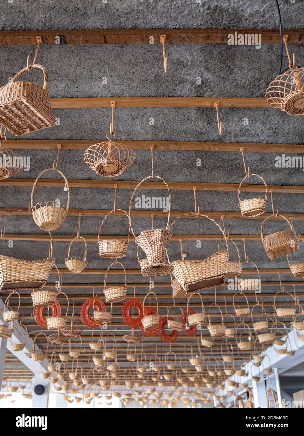 Camacha, Madeira, Portugal - April 19, 2018: Wicker baskets on sale in ...