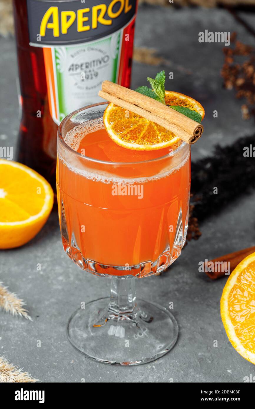 Warming winter cocktail with aperol. Hot aperol. Cocktail For New Years ...