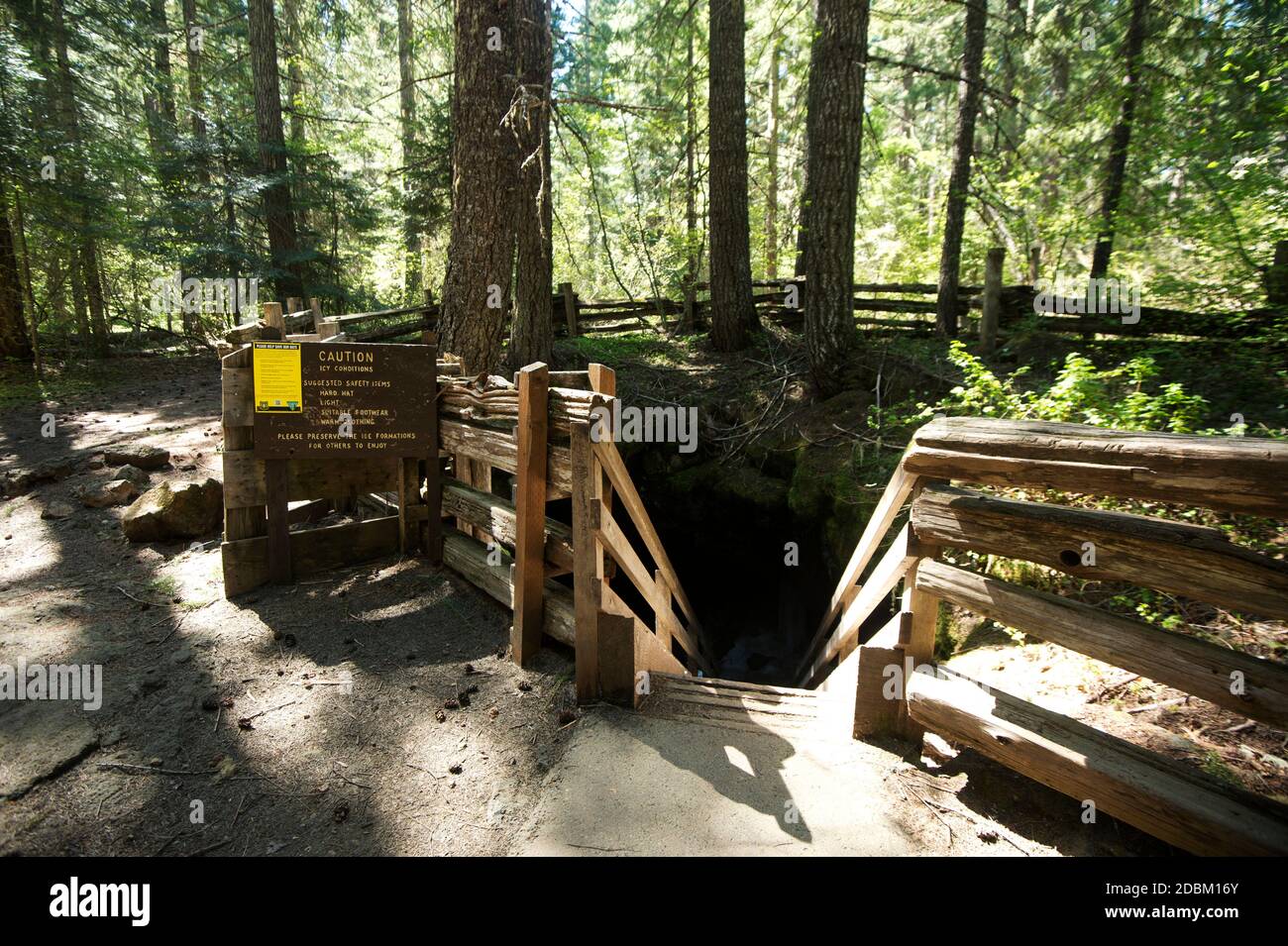 Entrance to Ice Caves, Washington State, USA Stock Photo - Alamy