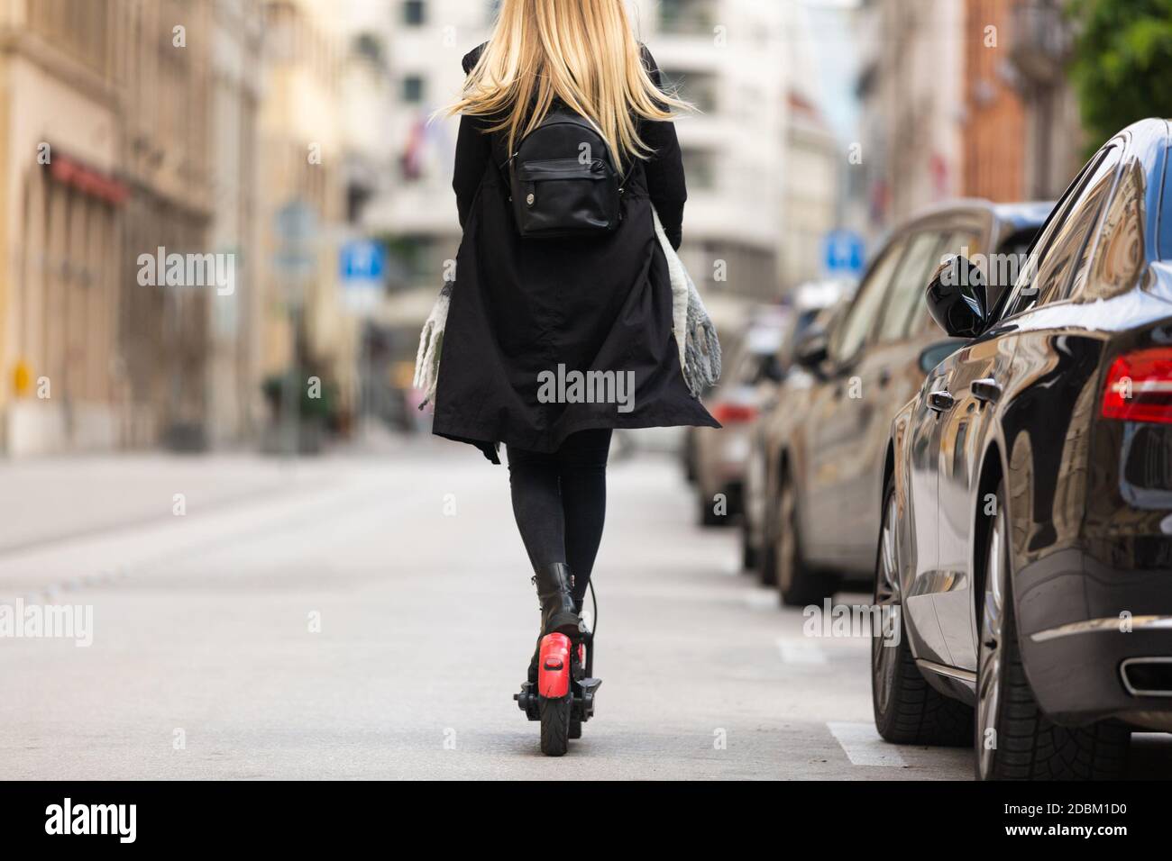 E scooter rear view hi-res stock photography and images - Alamy