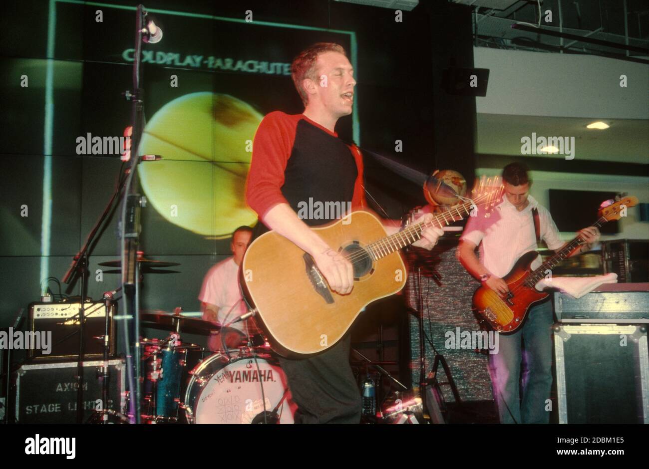 Coldplay playing HMV record store 10th July 2000 to promote their debut ...