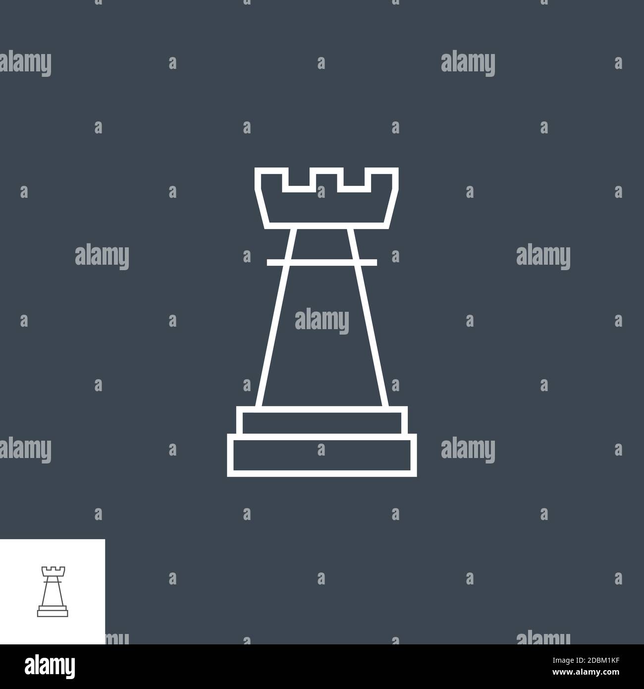 Chess Rook Thin Line Vector Icon Stock Vector Image & Art - Alamy