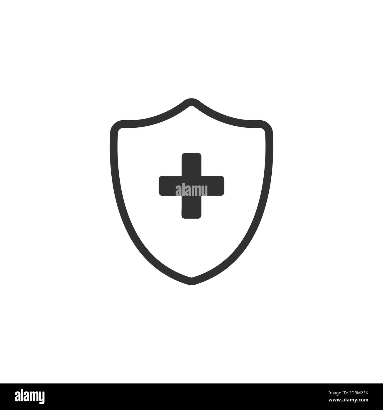 Vector Medical Shield with cross icon. Stock vector illustration ...