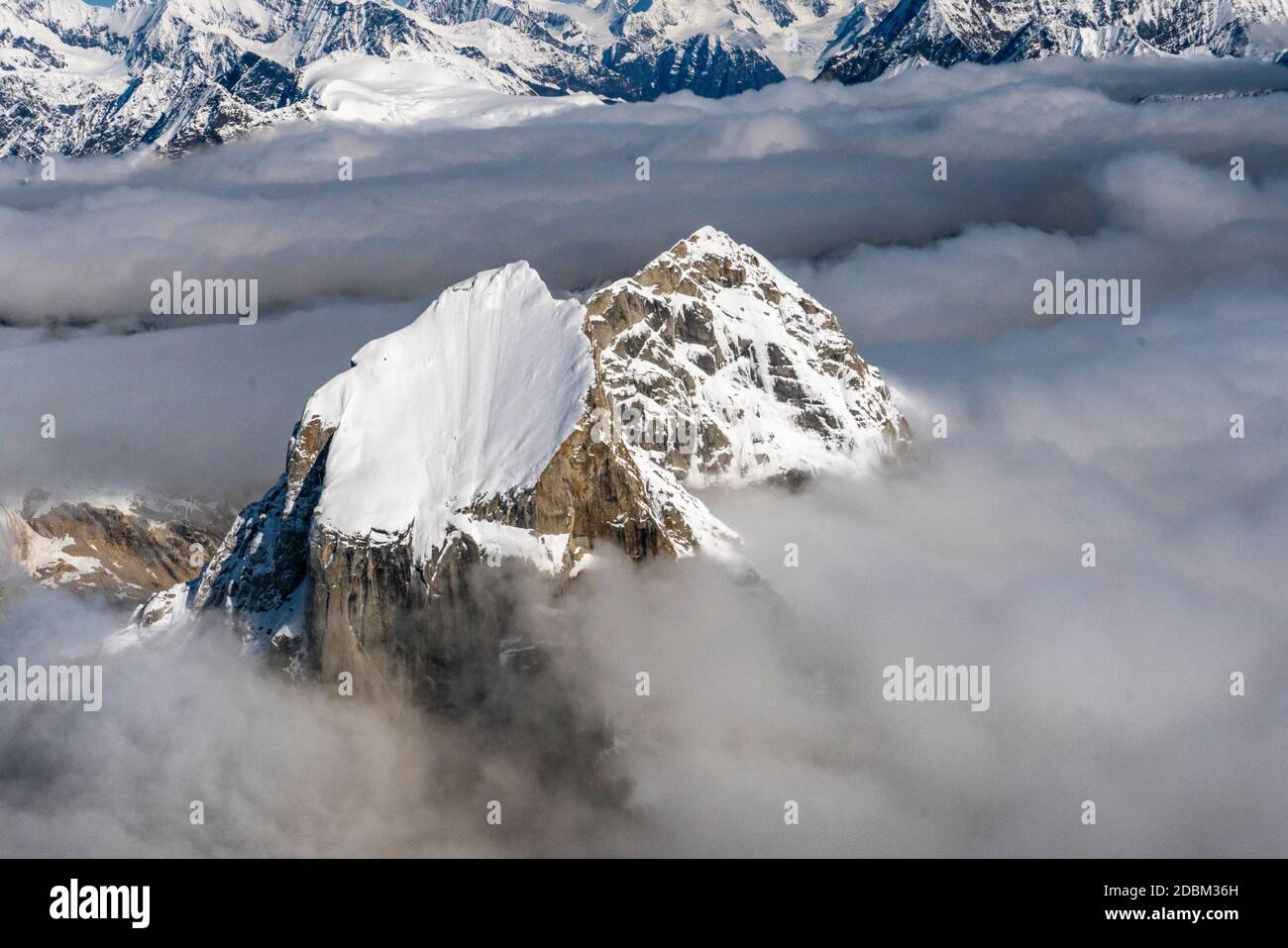 Aerial view of Broken Tooth peak, Alaska, USA Stock Photo - Alamy