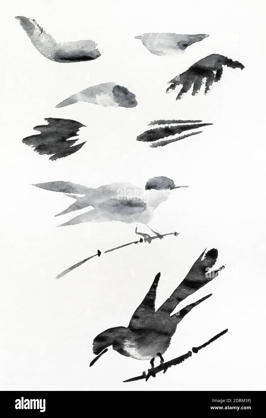 Sumi e suiboku ga hi-res stock photography and images - Alamy