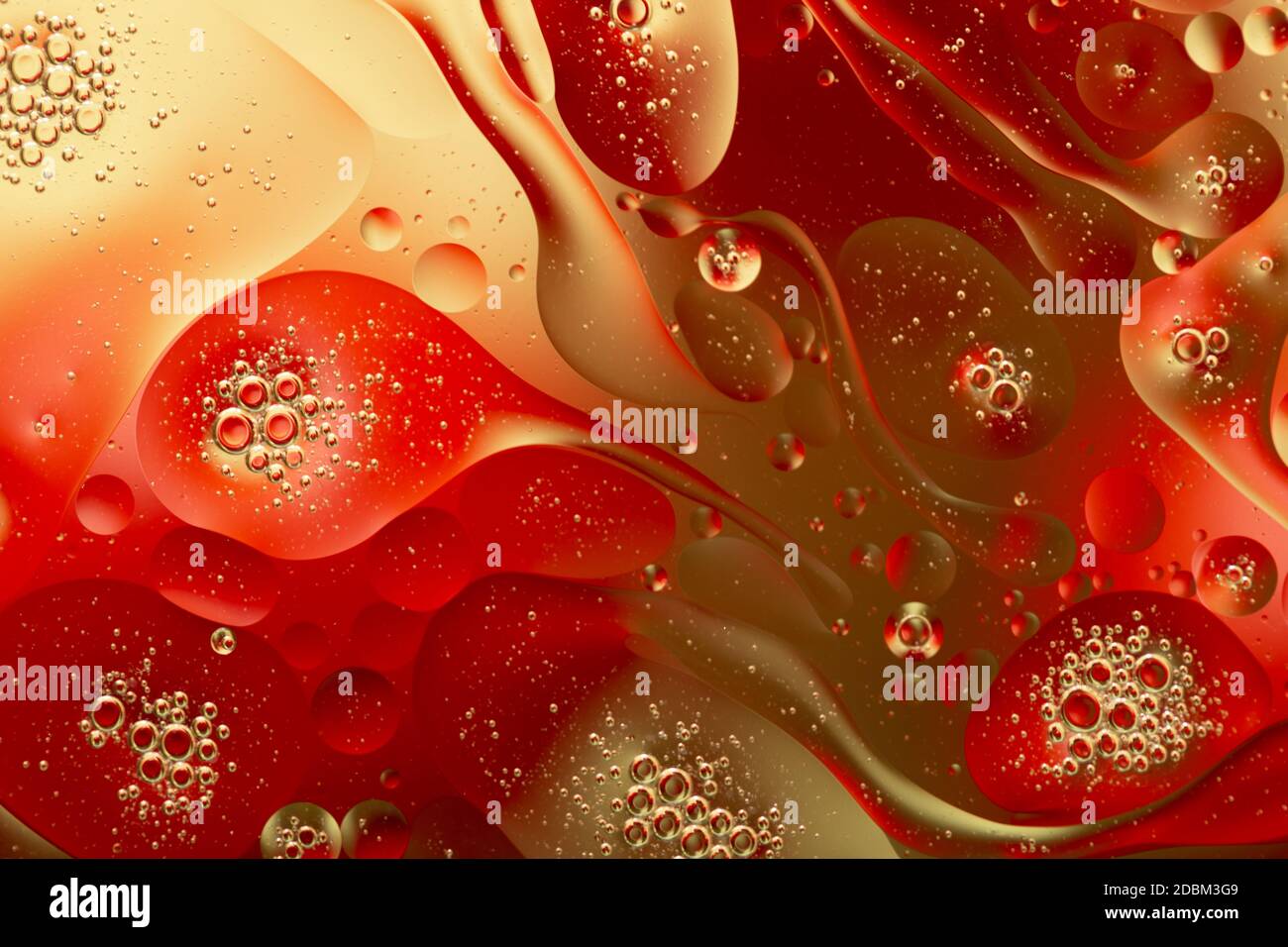 Close-up water and oil abstract in a rainbow lighting effect Stock ...