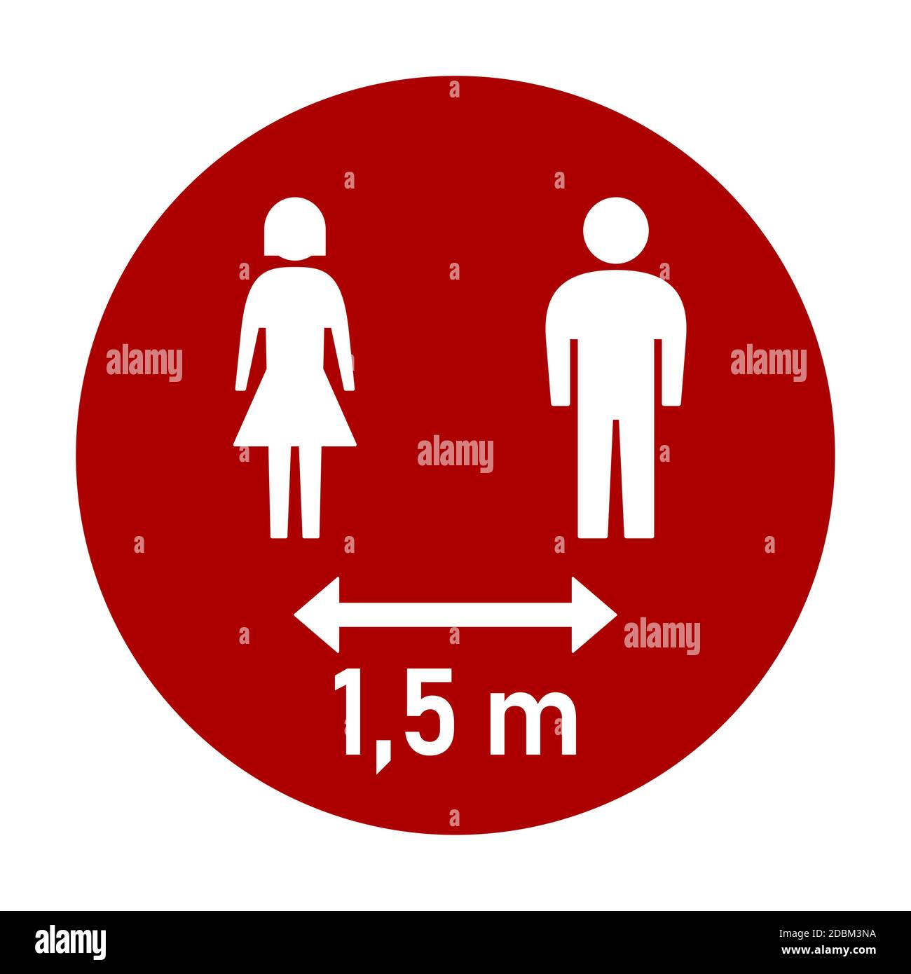Keep Your Distance 1,5 m or 1,5 Metres Round Social Distancing ...