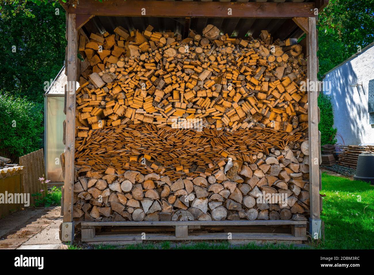 Chopping Wood Stack Stock Photo - Alamy