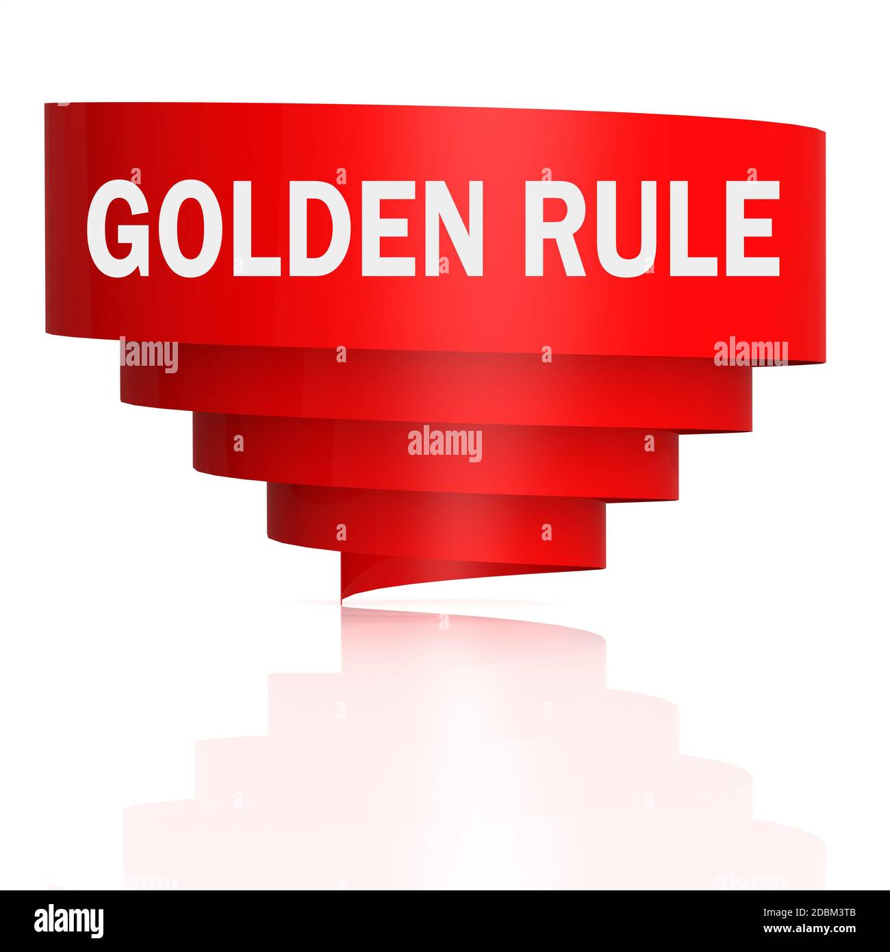 Golden rule word with red curve banner, 3D rendering Stock Photo - Alamy