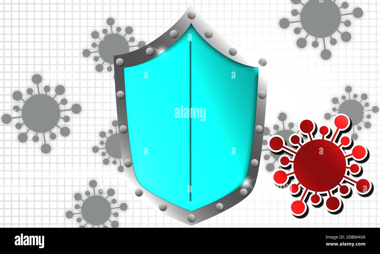 Virus protection shield from Cut Out Stock Images & Pictures - Alamy