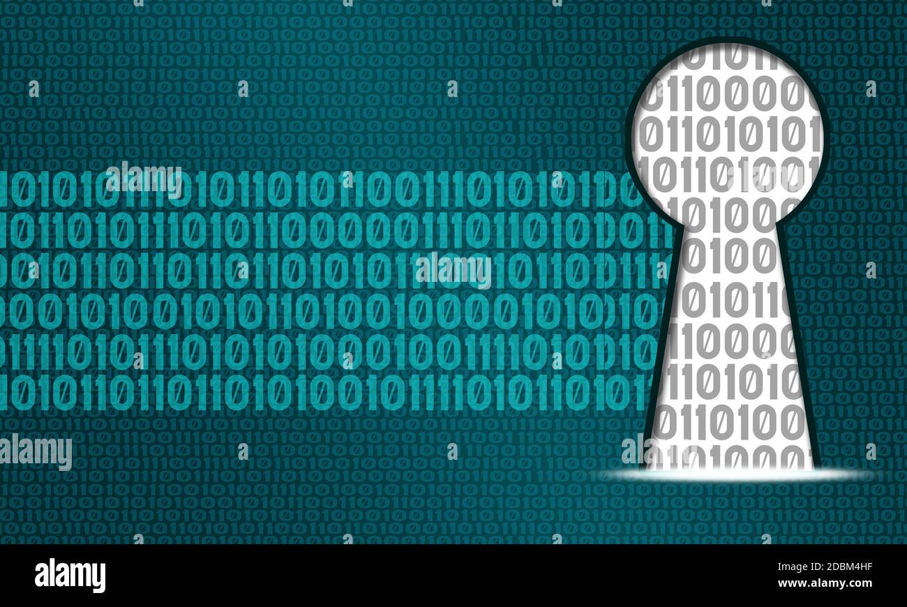 Digital keyhole for concept of cyber security, 3d rendering Stock Photo ...