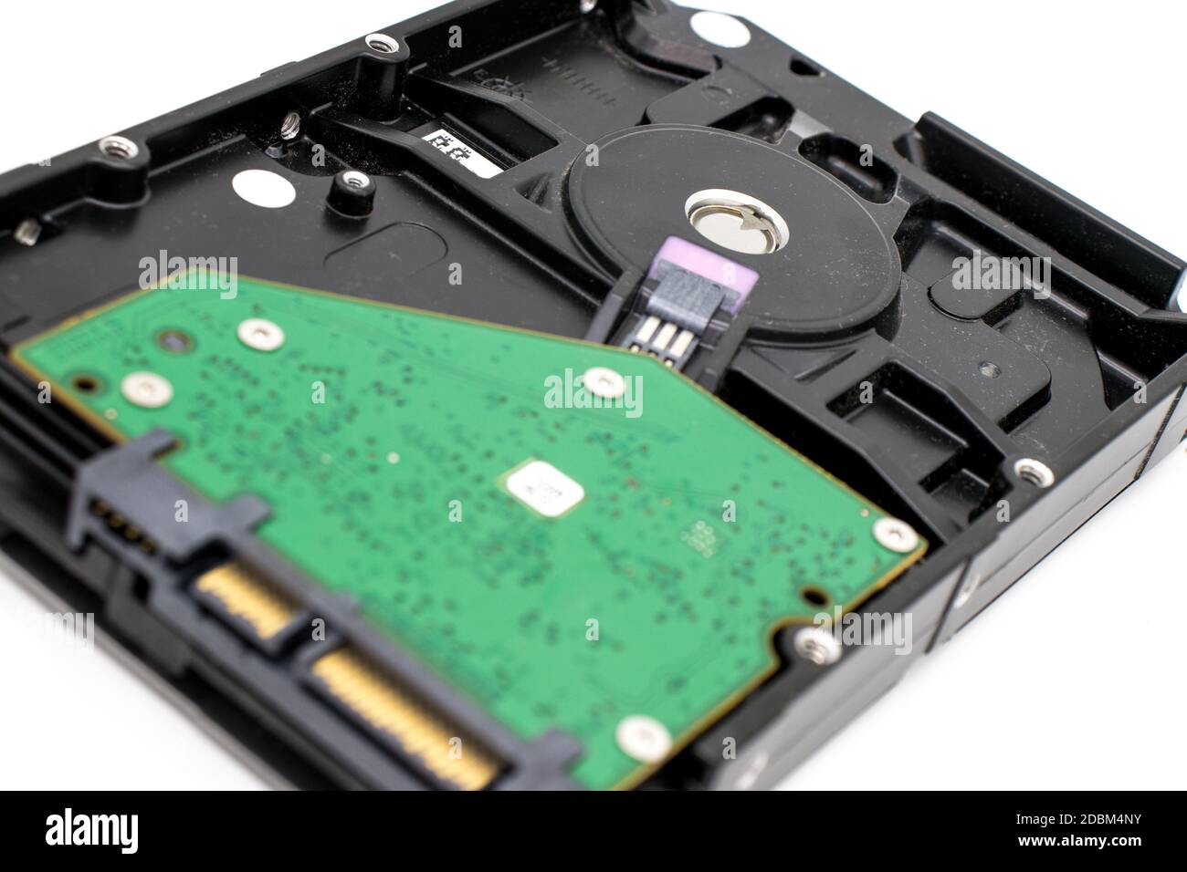 Computer hard disk on white background Stock Photo - Alamy