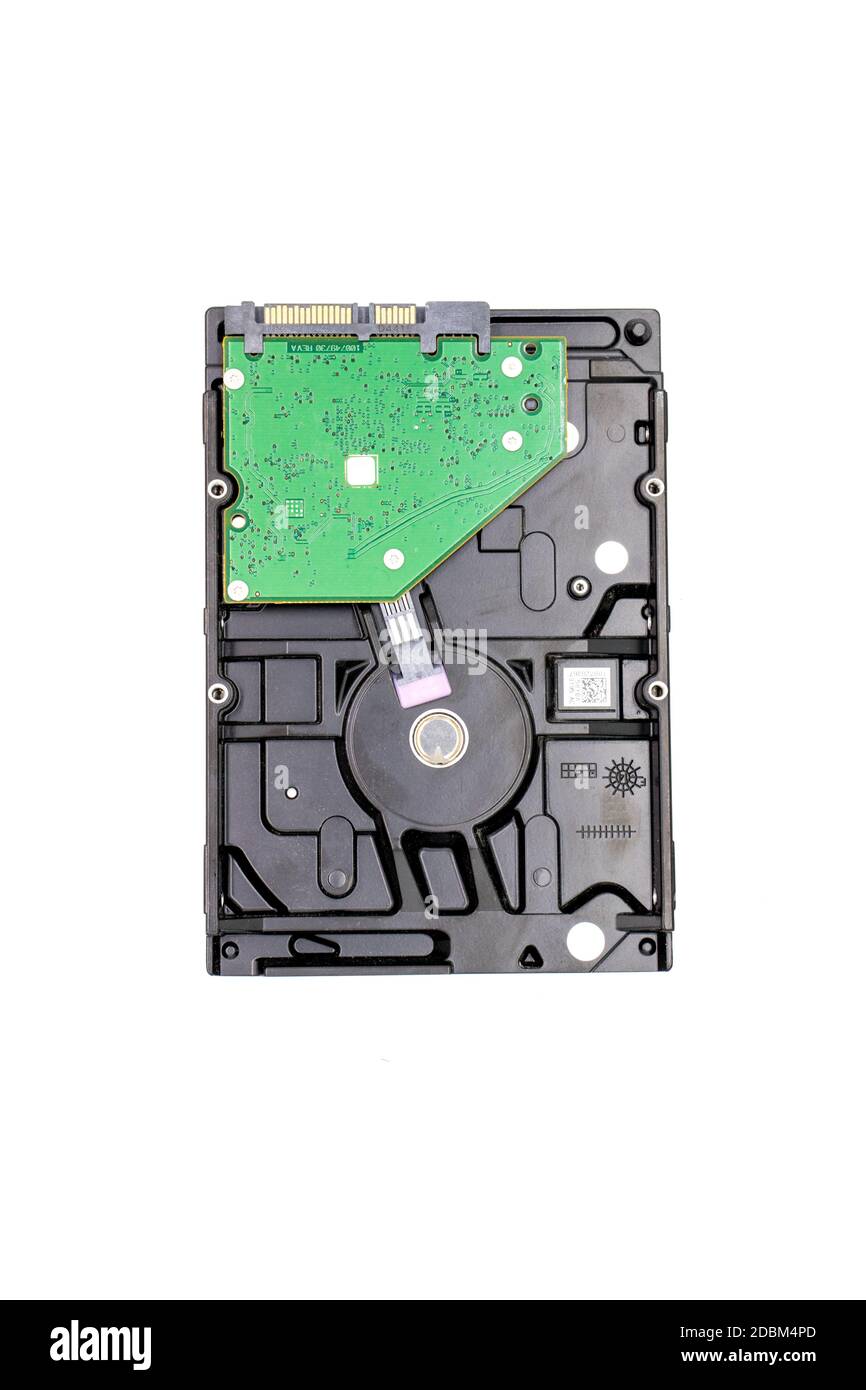 Computer hard disk on white background Stock Photo - Alamy