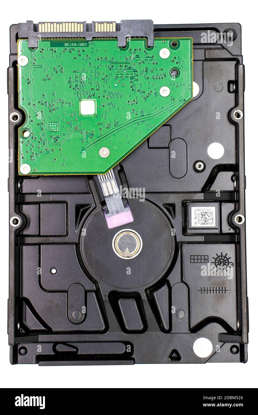 Computer hard disk on white background Stock Photo - Alamy