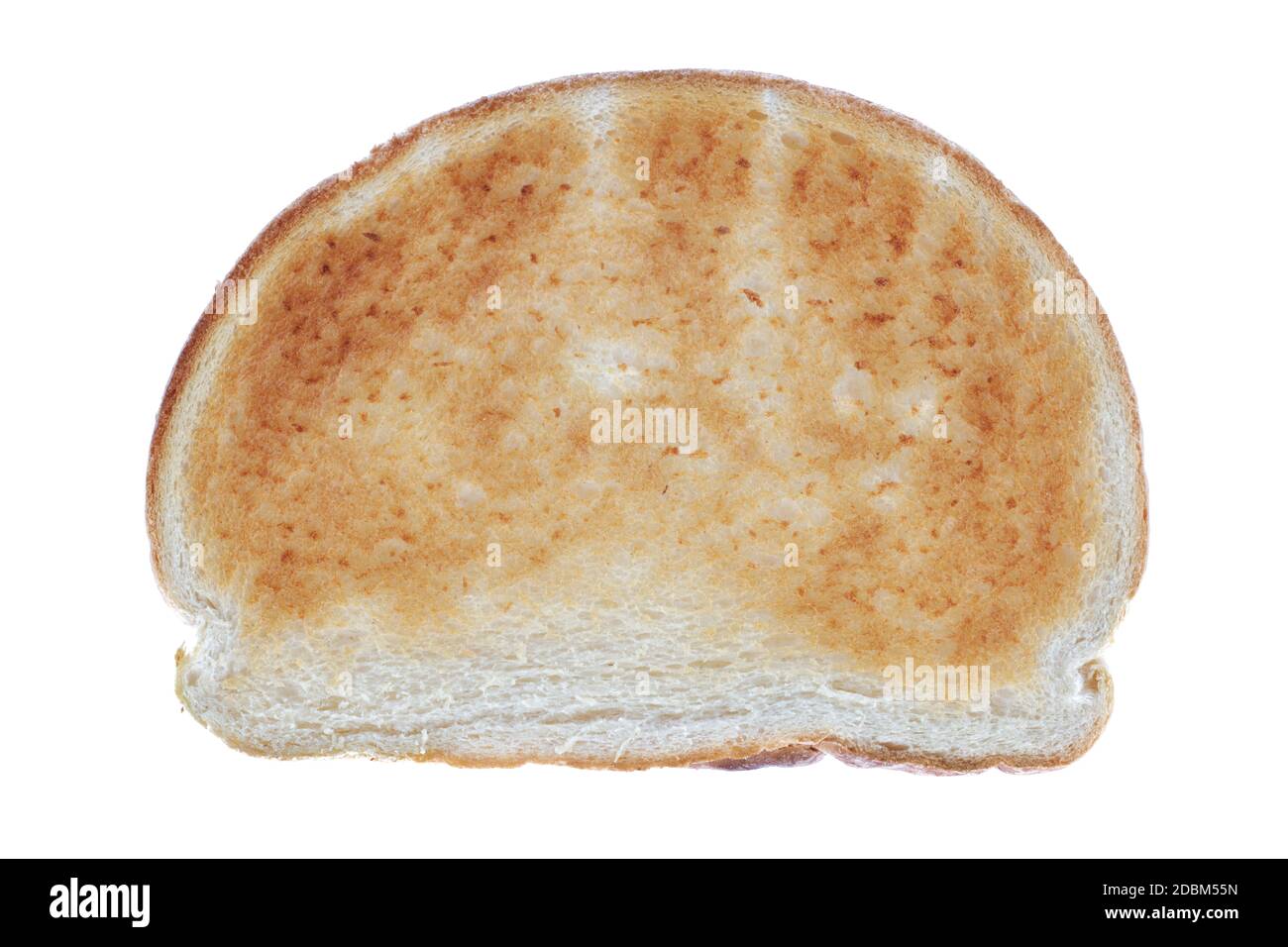 A single slice of toast isolated on white Stock Photo - Alamy