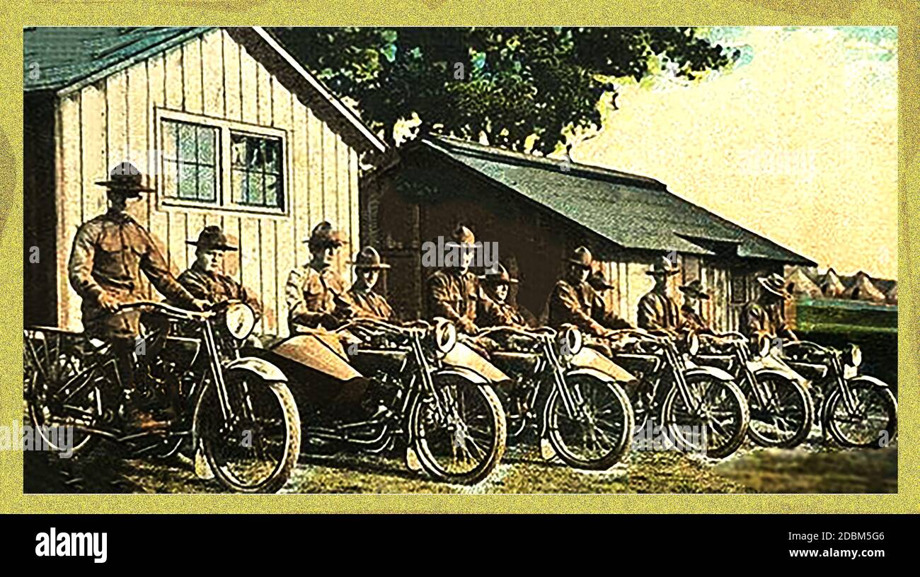An early photograph of the Fort Dodge (Iowa) USA, Motorcycle Brigade ...