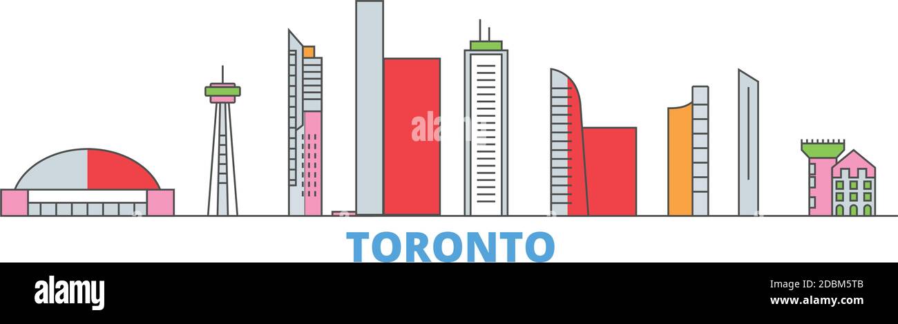 Toronto street sunset Cut Out Stock Images & Pictures - Alamy