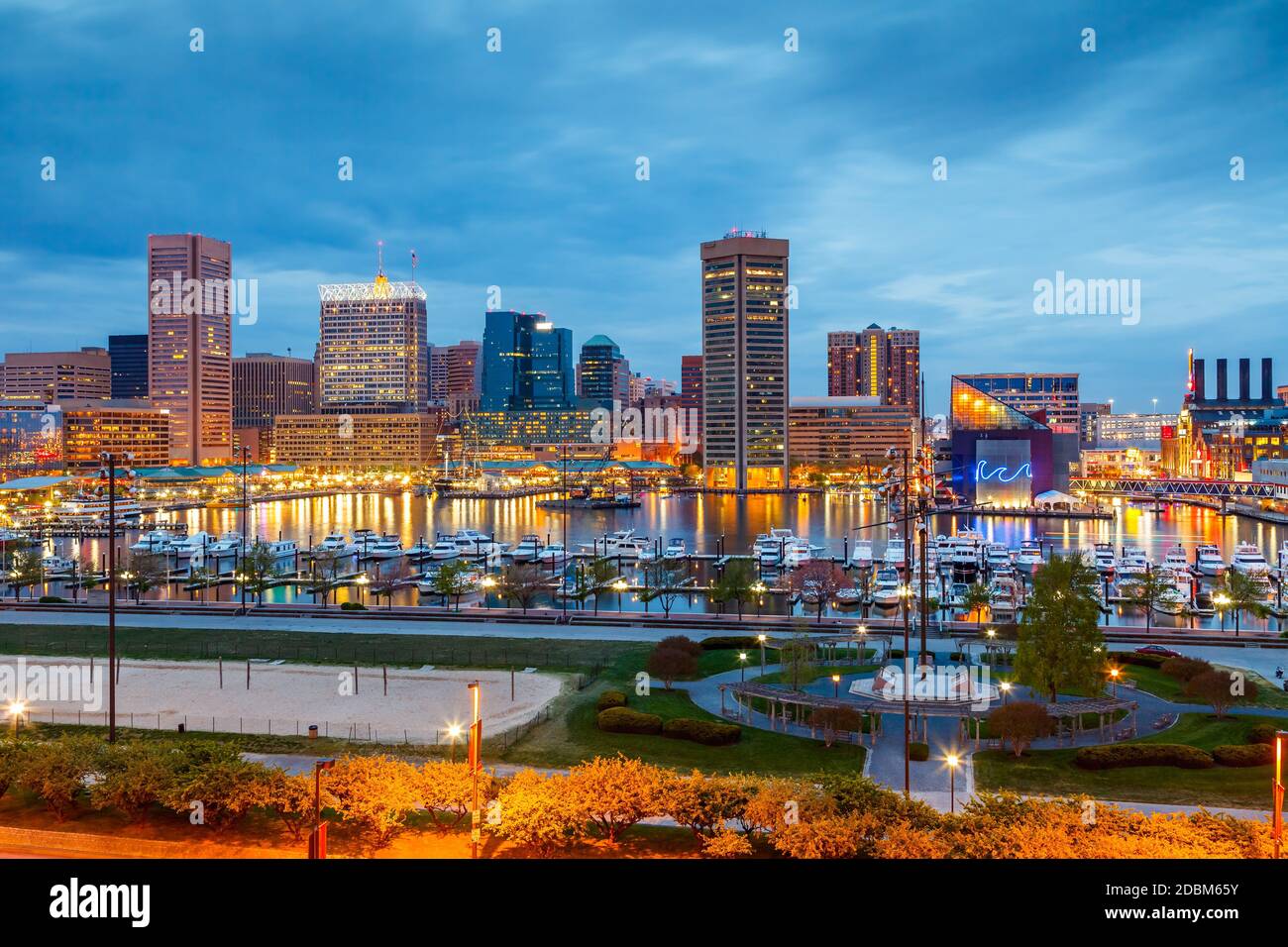 View baltimore skyline night on hi-res stock photography and images - Alamy