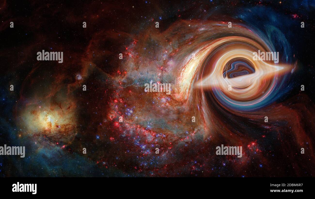 Artistic Representation of a cosmic Black Hole. Elements of this image ...