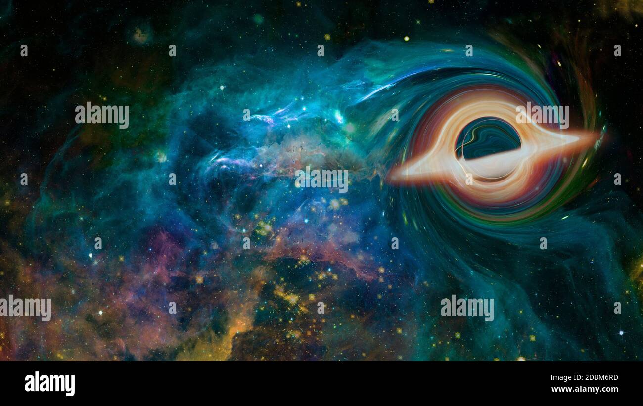 Supermassive black hole. Elements of this image furnished by NASA Stock ...