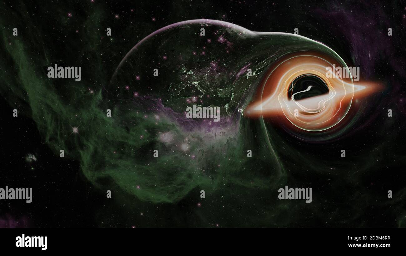 Black hole in deep space. Elements of this image furnished by NASA ...