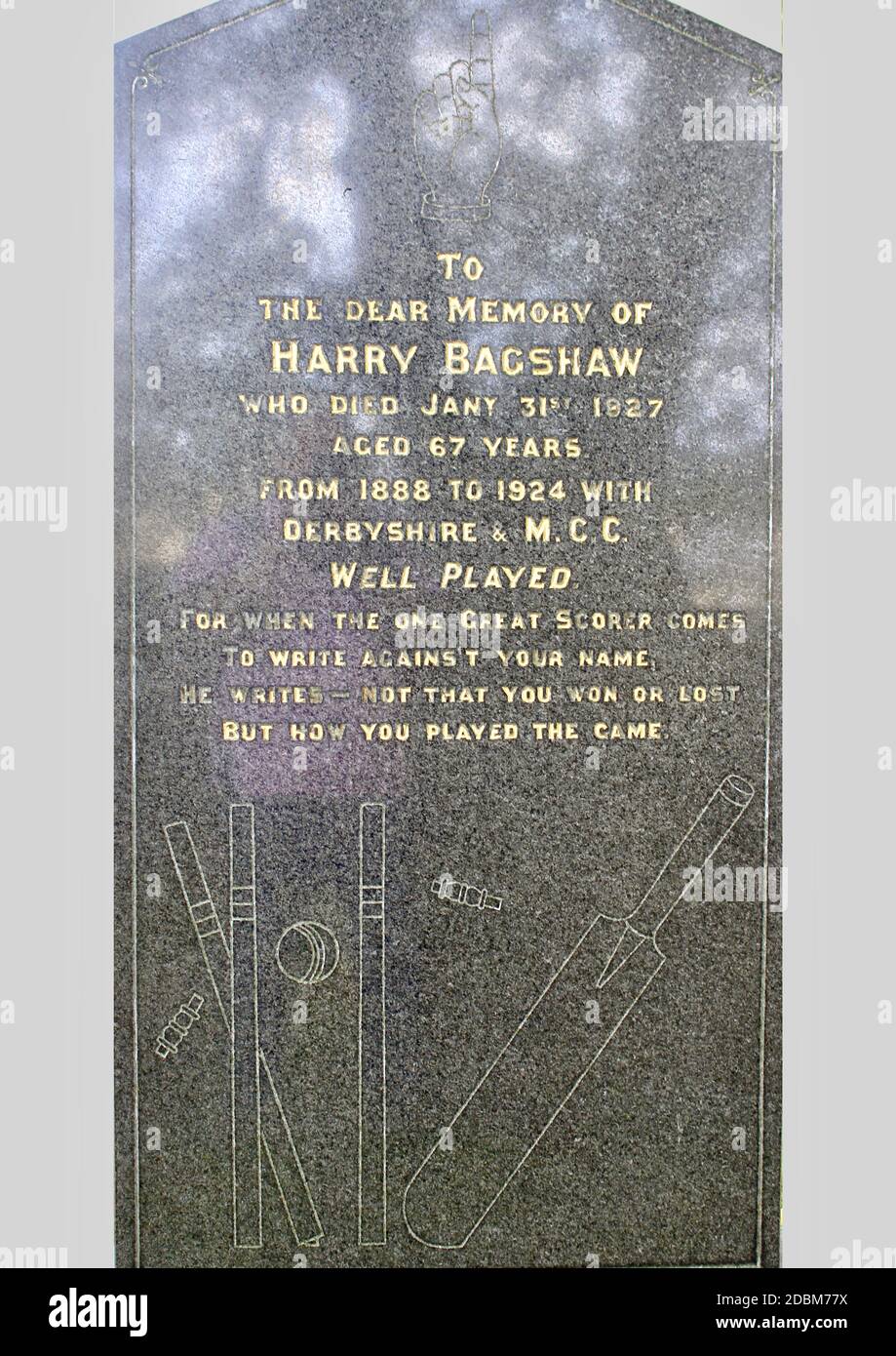 The Grave of Harry Bagshaw in Eyam Stock Photo - Alamy