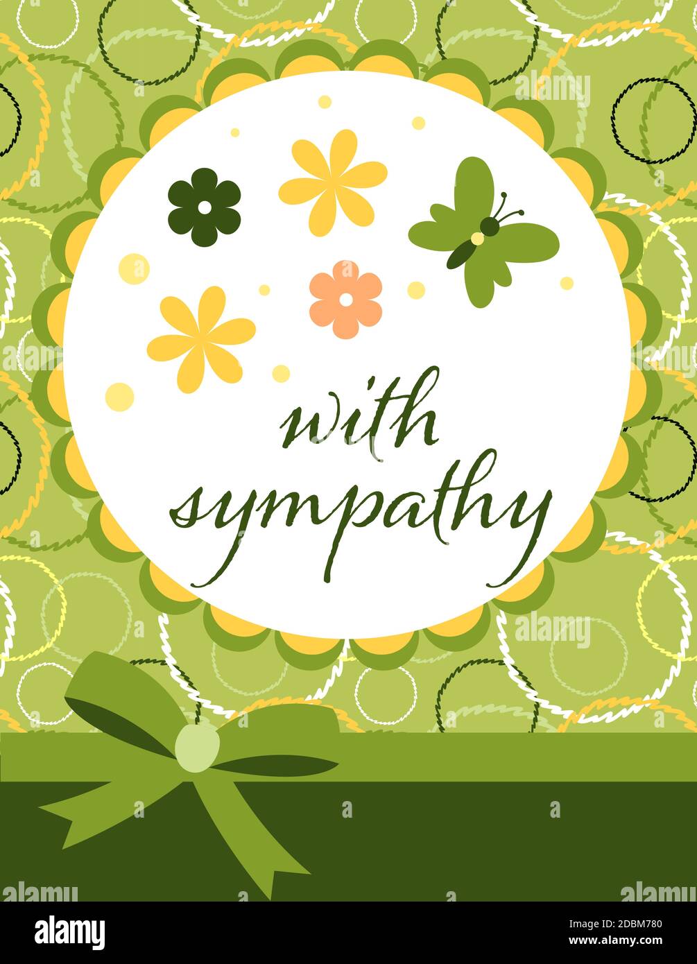 Design template for cute sympathy card . Template for scrapbooking with ...