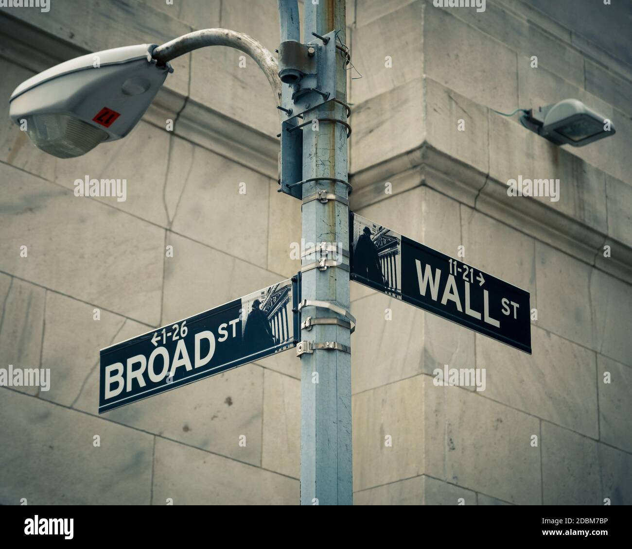 Street sign of New York Wall street and Broad street Stock Photo - Alamy