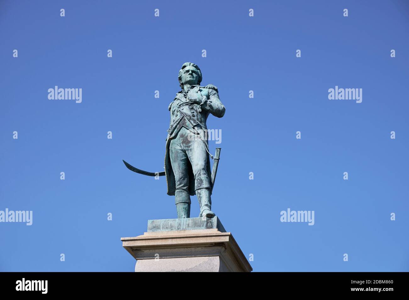 Detail of the monument to Revolutionary War General Hugh Mercer in a ...