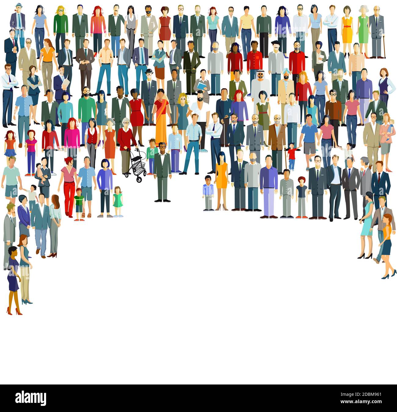 Groups and crowds on a place Stock Photo - Alamy