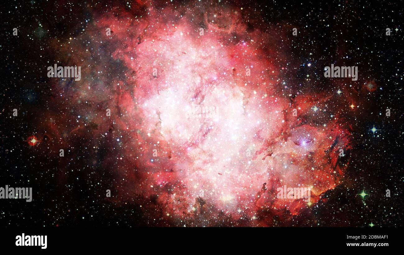 Deep space art. Nebulas, galaxies and stars in beautiful composition ...