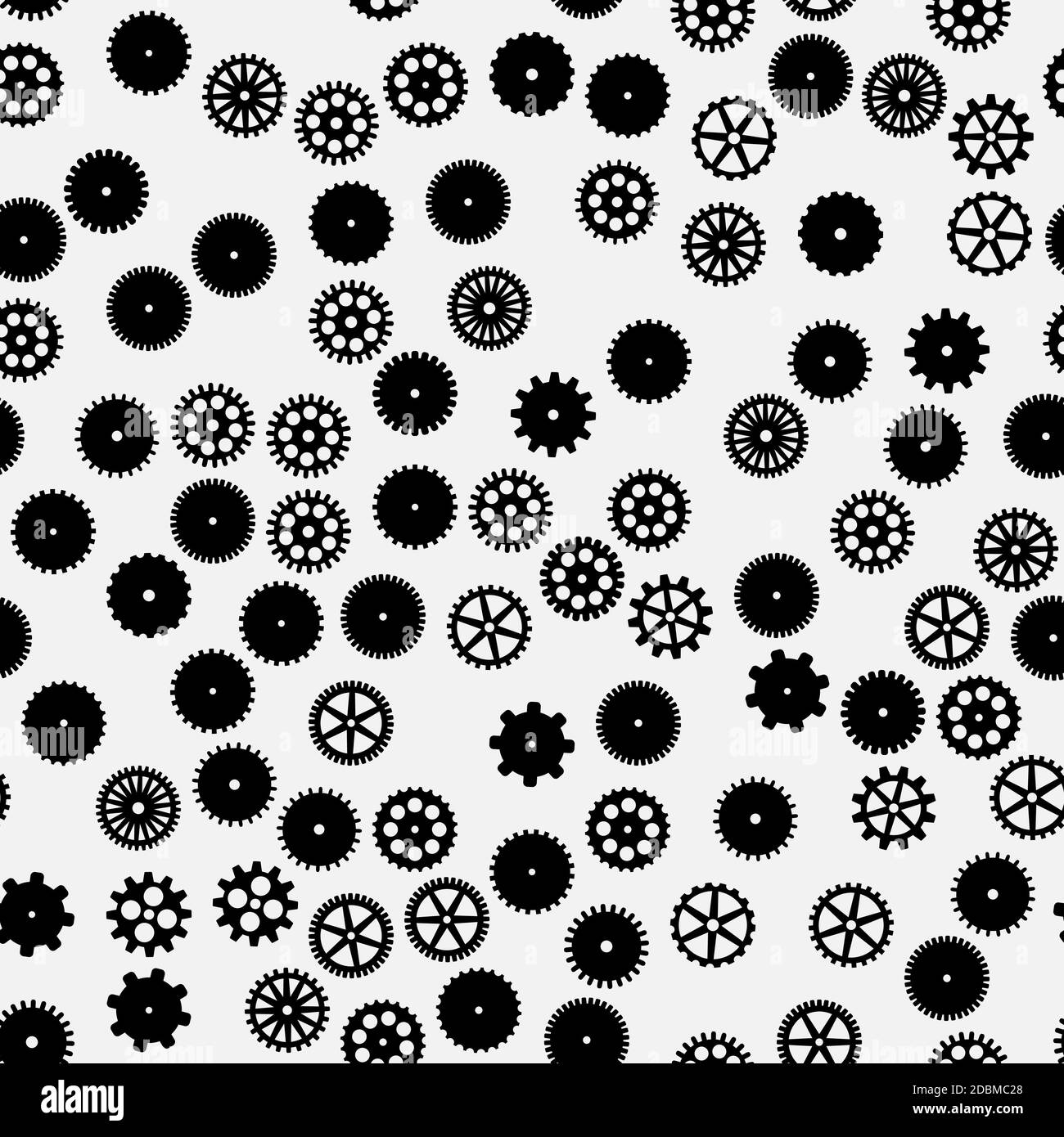 abstract black flat gears seamless pattern Stock Photo - Alamy