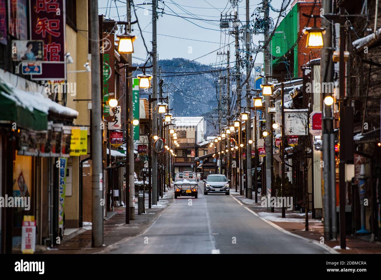 side street in Takayama on a pale winter day Stock Photo - Alamy