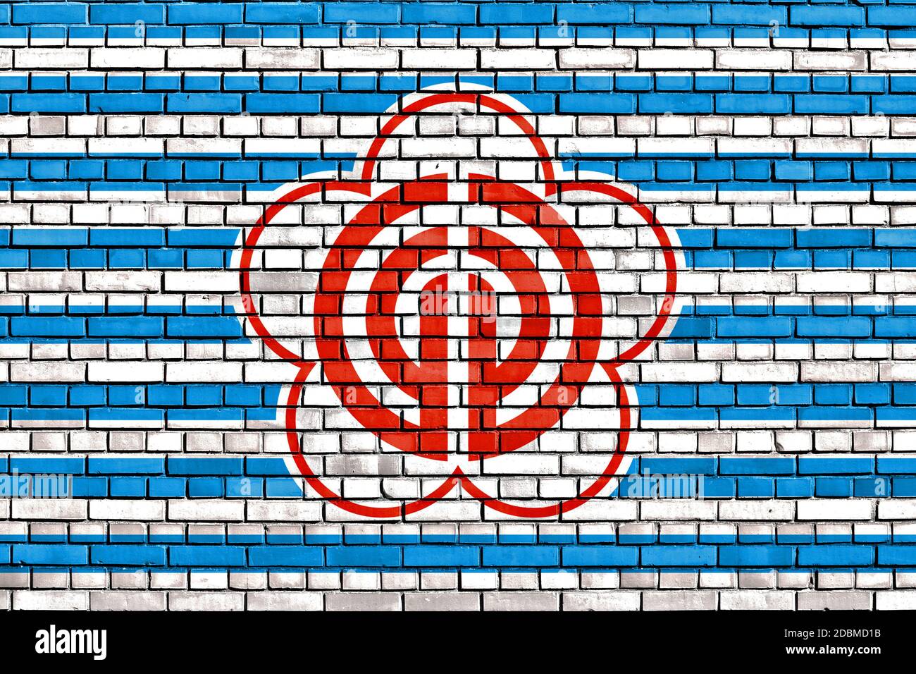 flag of Taipei City 1981-2010 painted on brick wall Stock Photo - Alamy