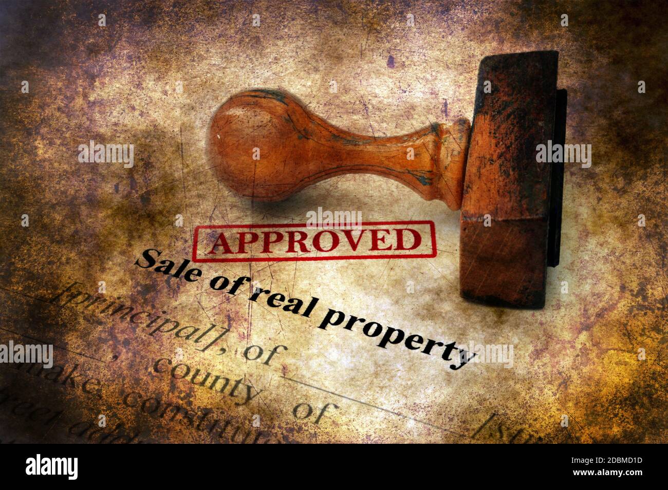 Sale of real property concept approved Stock Photo - Alamy