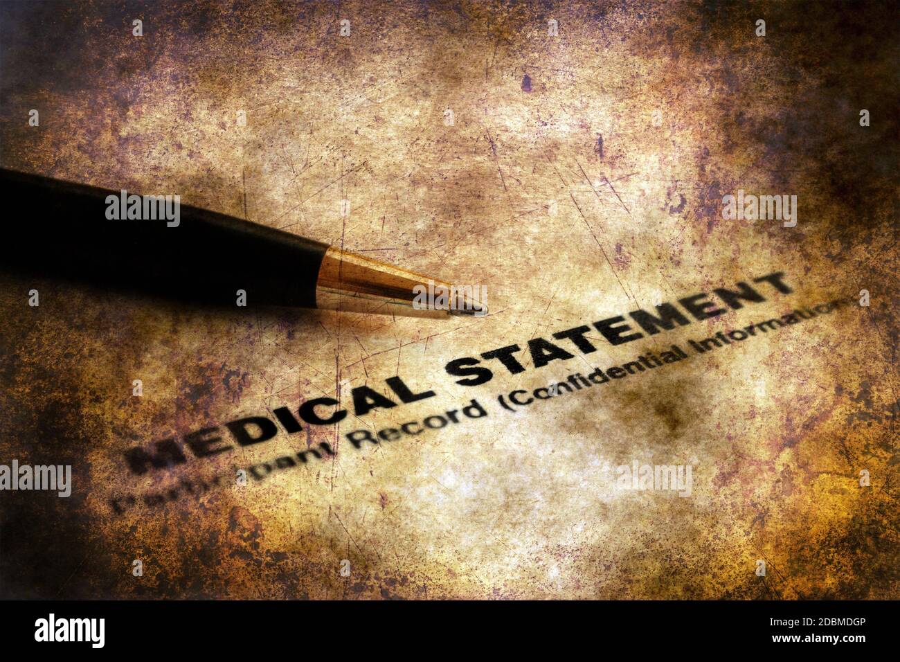 Medical statement grunge concept Stock Photo - Alamy