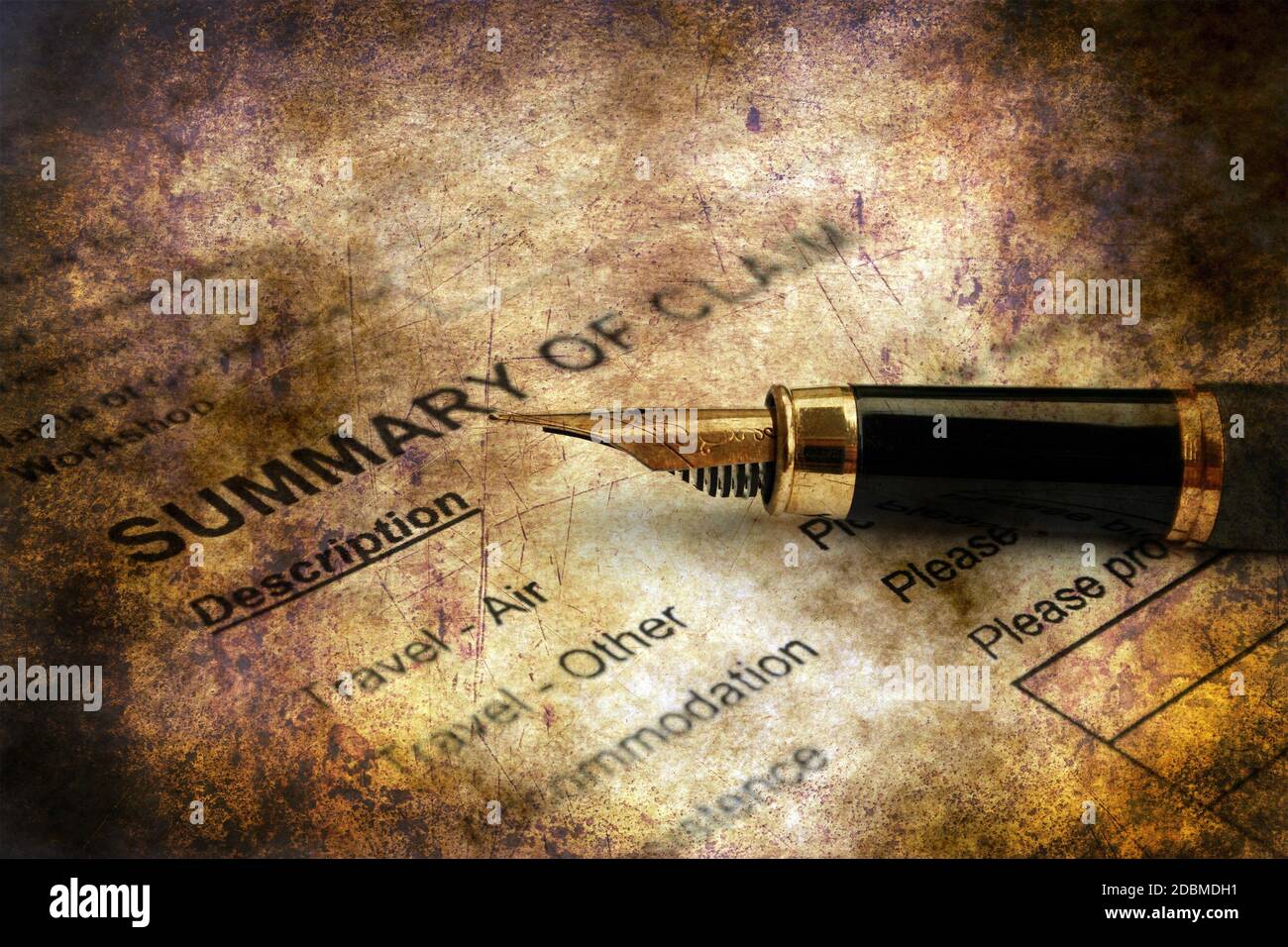 Summary of claim grunge concept Stock Photo - Alamy