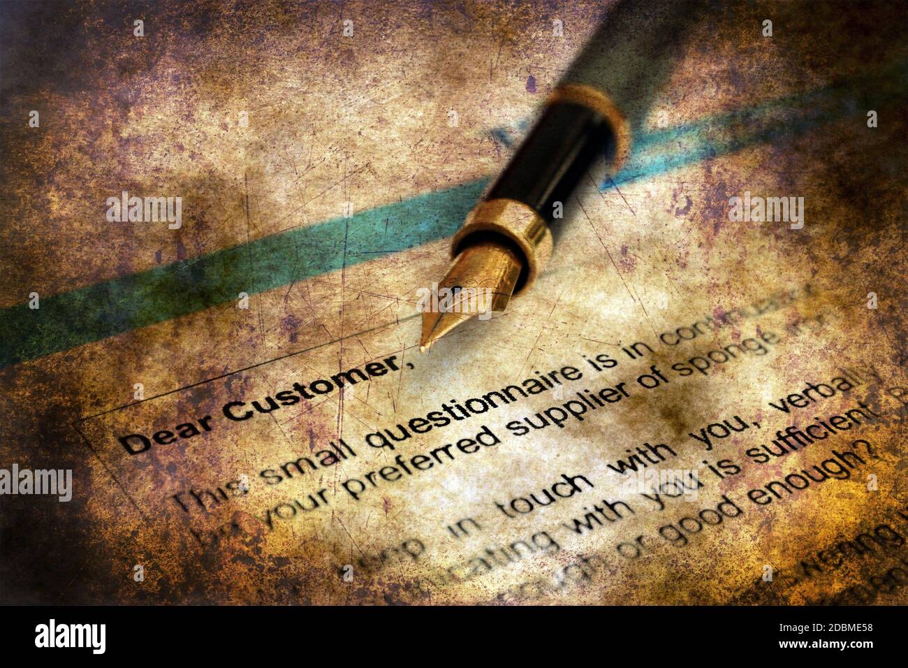 Customer letter grunge concept Stock Photo - Alamy