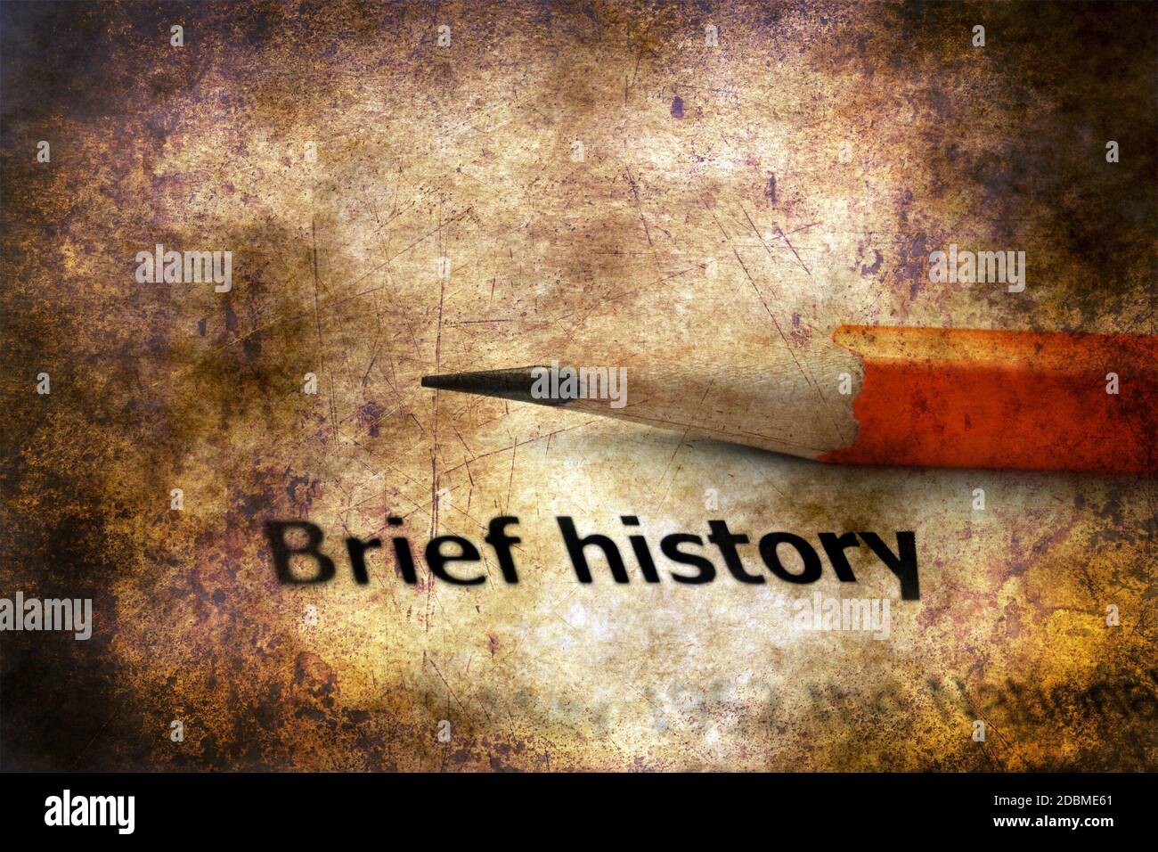 Brief history grunge concept Stock Photo - Alamy