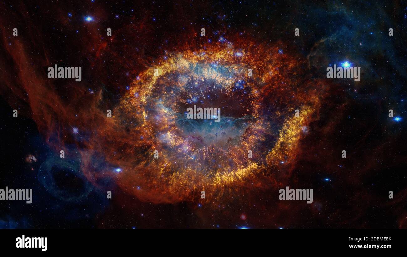 Universe scene with stars and galaxies in outer space. Elements of this ...