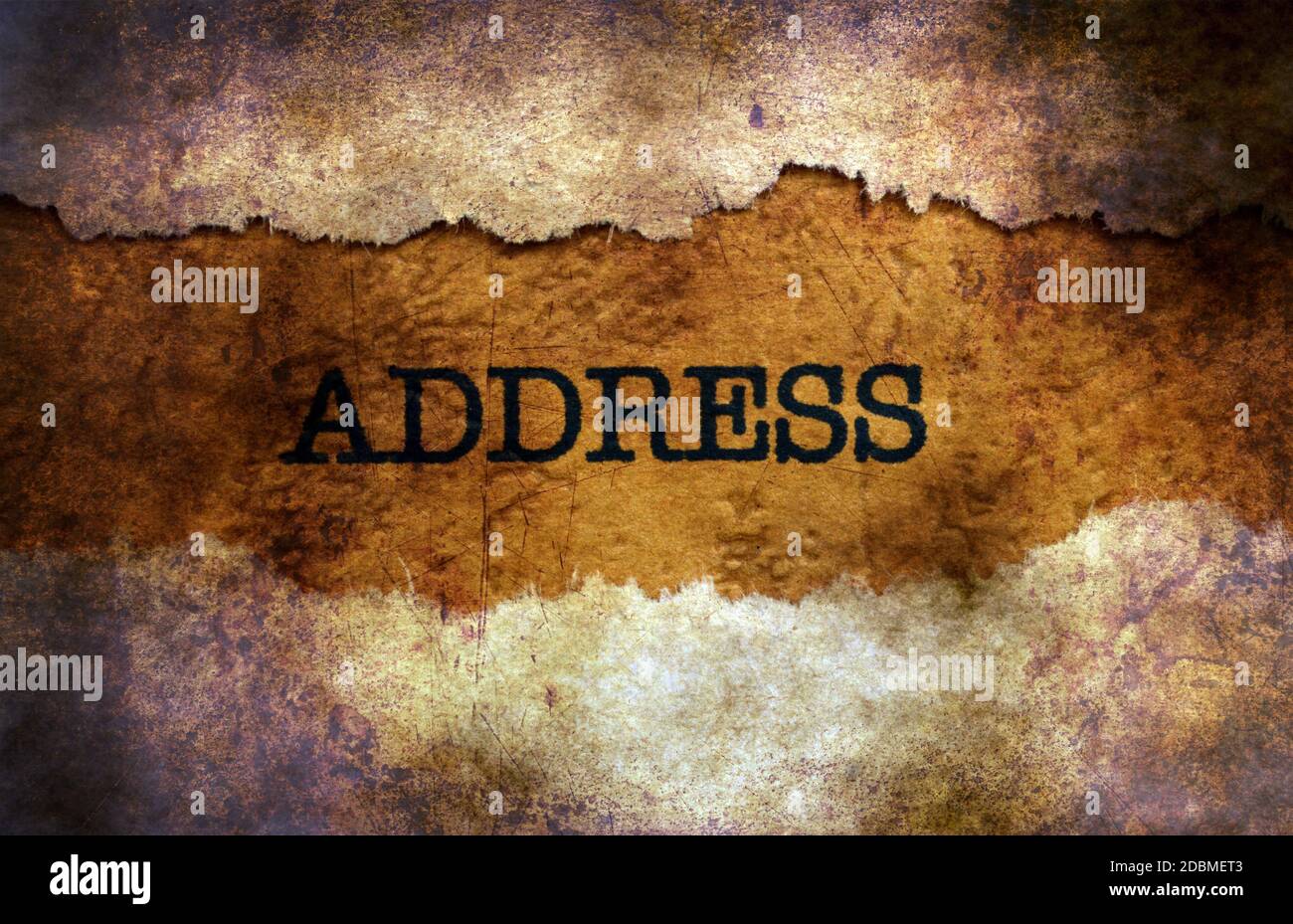 Address text grunge concept Stock Photo - Alamy