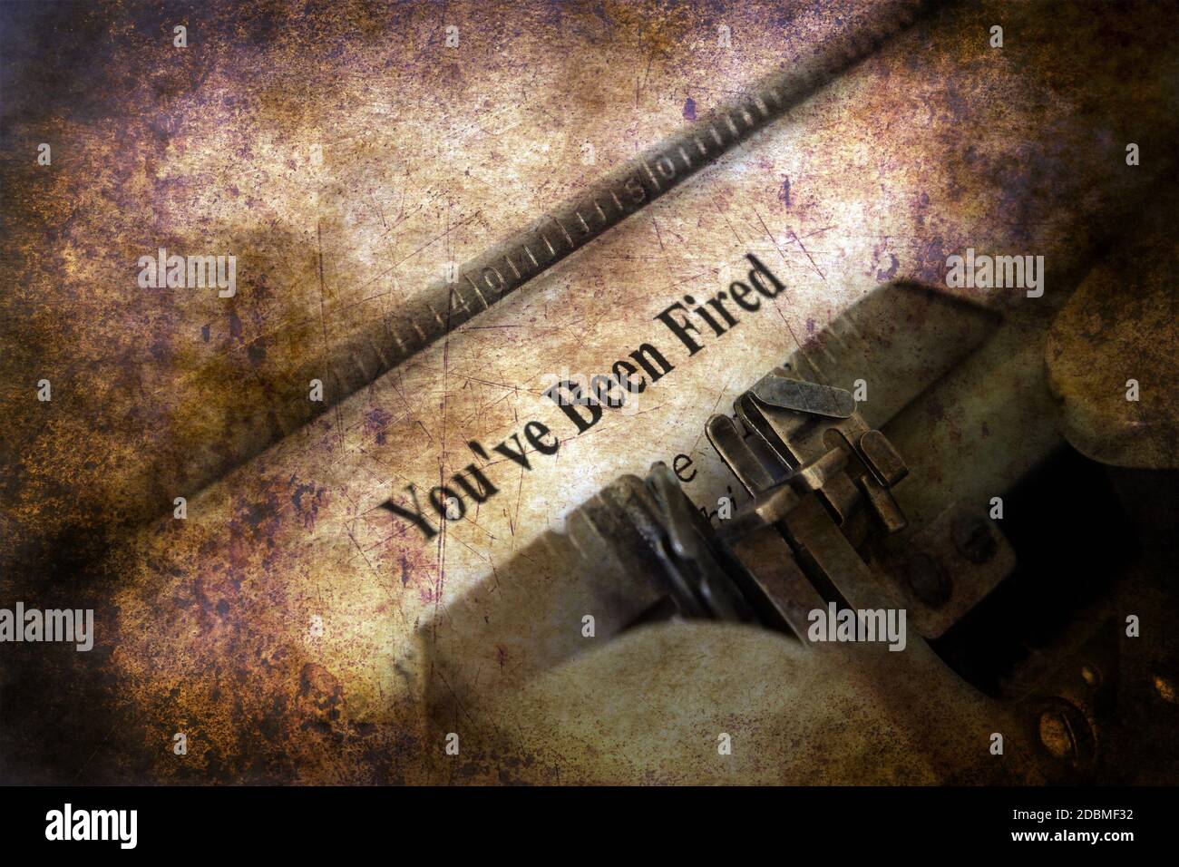 You've been fired letter on typewriter Stock Photo - Alamy