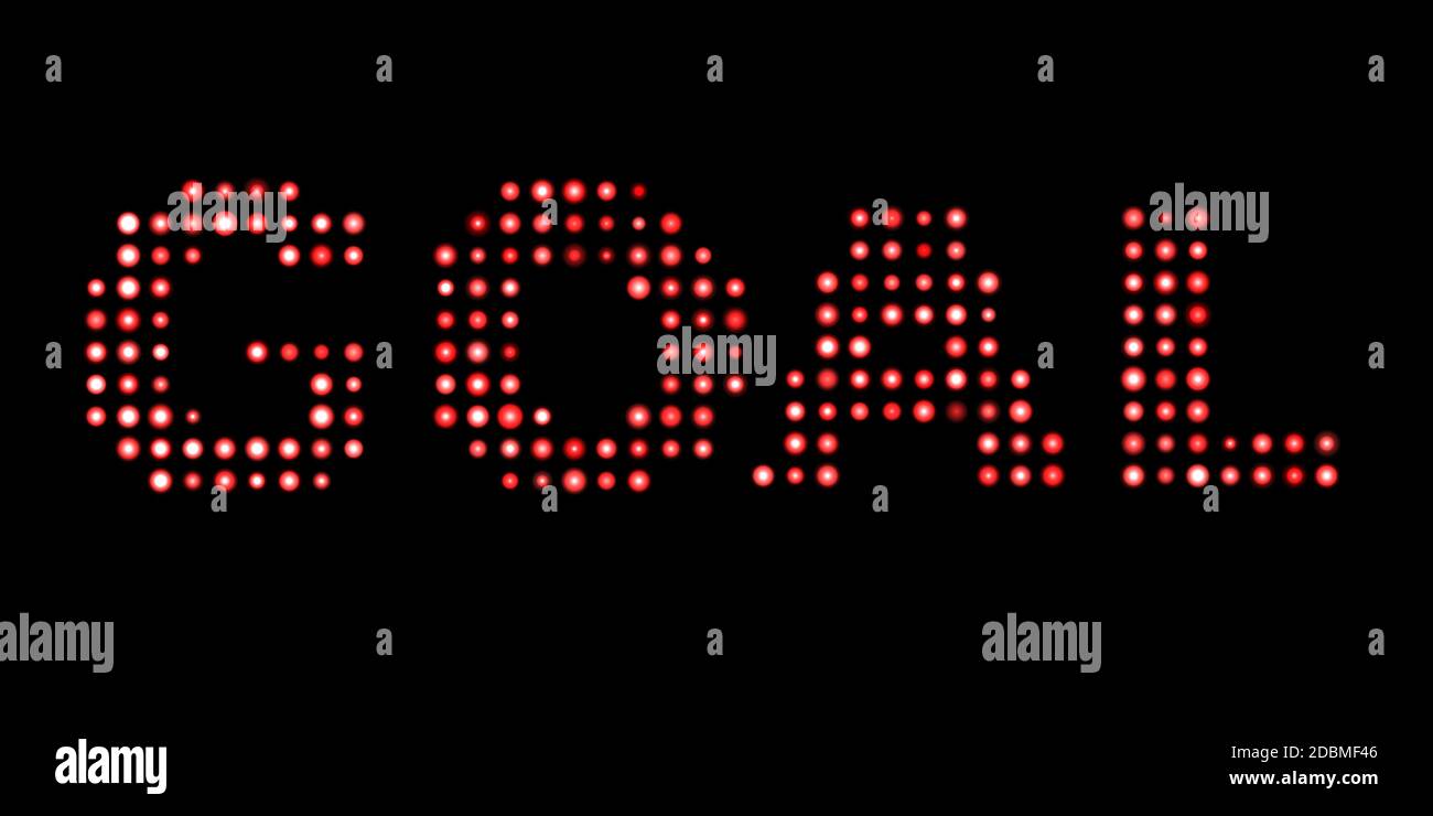 Goal led text Stock Photo - Alamy