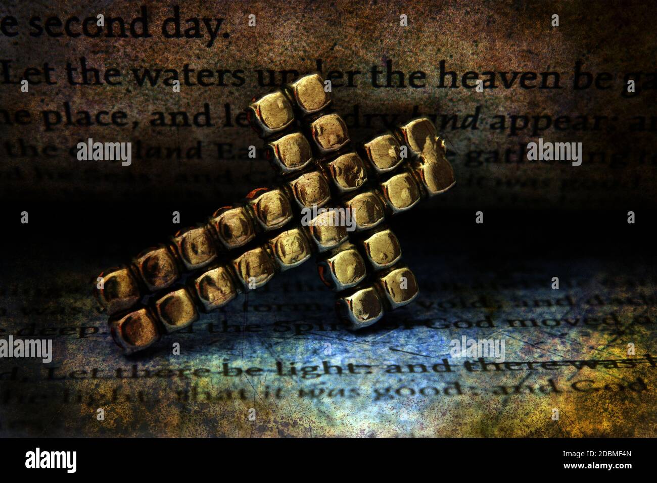 Cross and bible grunge concept Stock Photo - Alamy