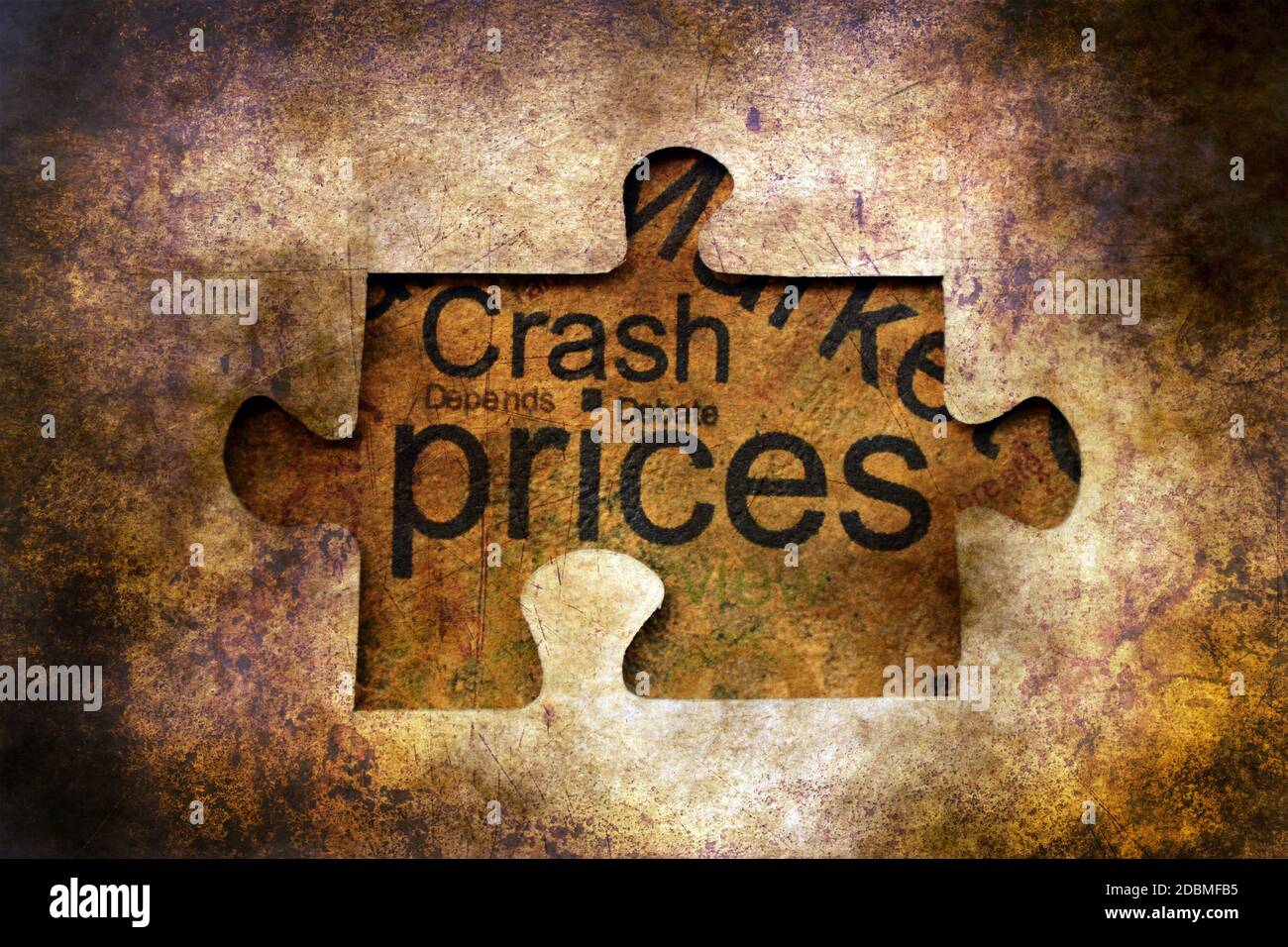 Crash prices puzzle grunge concept Stock Photo - Alamy