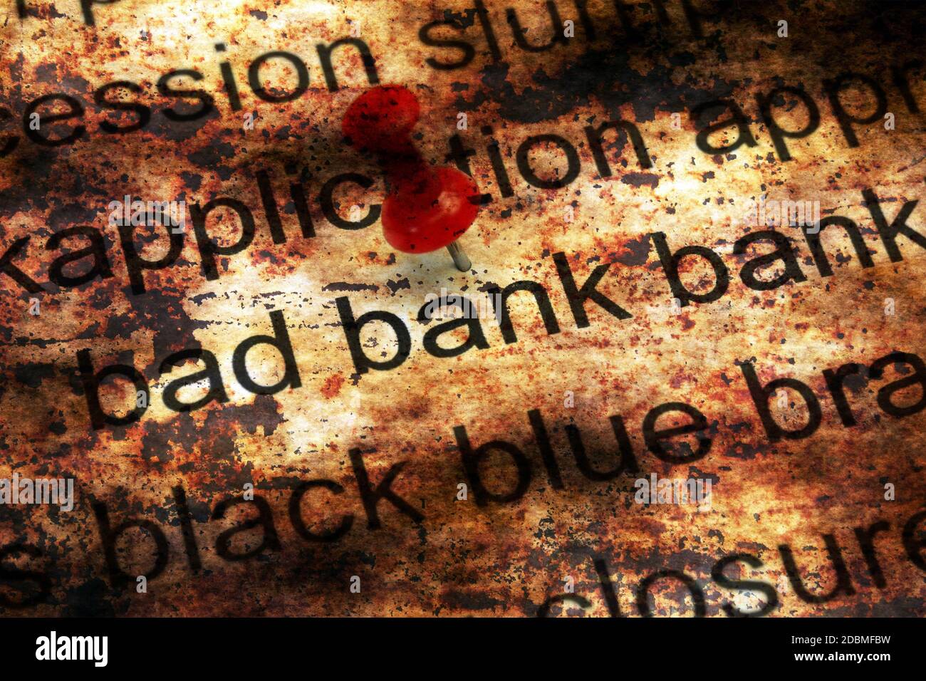 Bad banking grunge concept Stock Photo - Alamy