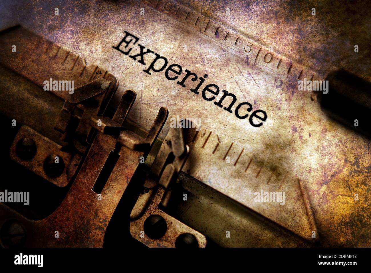Experience text on vintage typewriter Stock Photo - Alamy