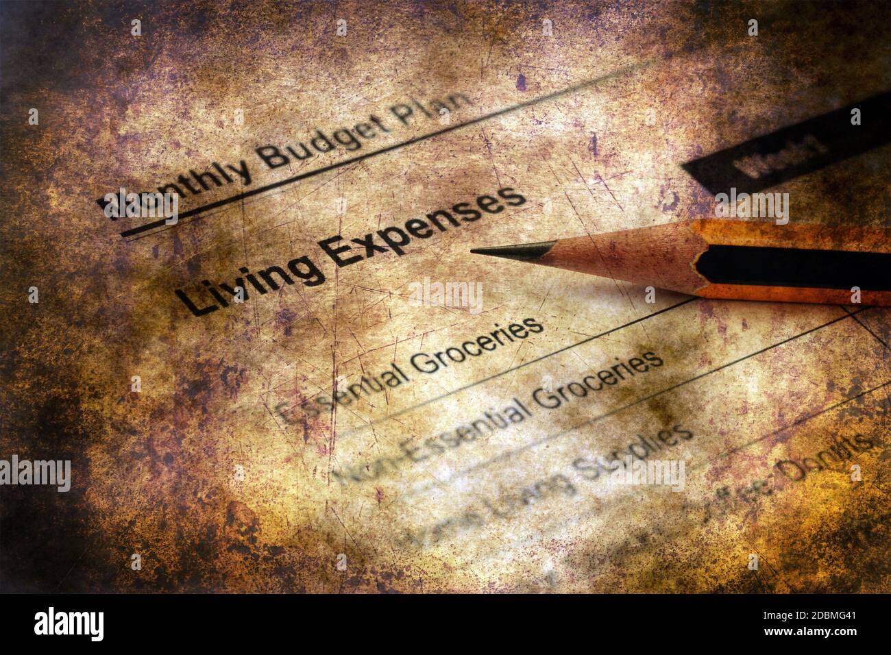 Budget plan Living expenses Stock Photo - Alamy