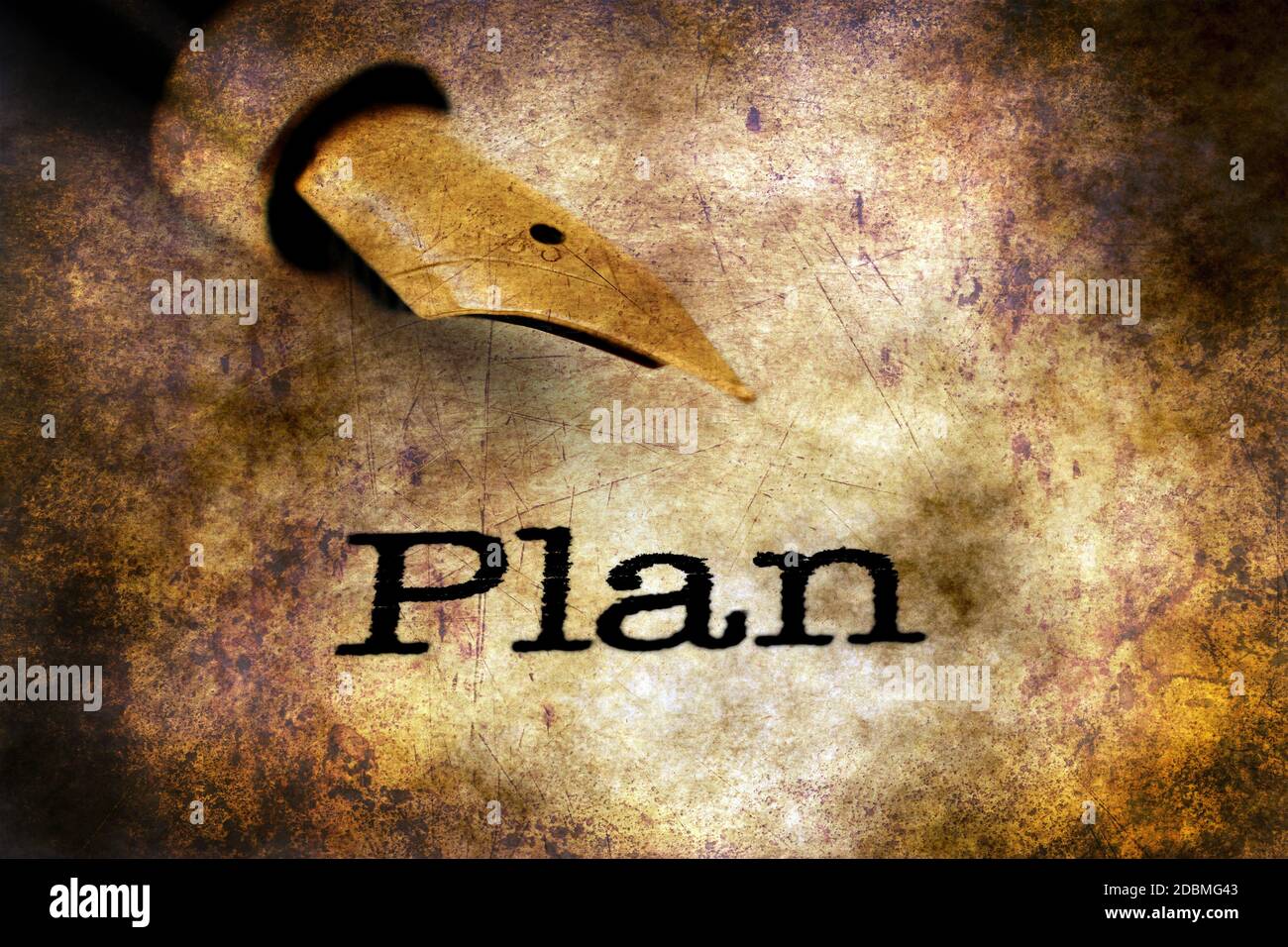 Plan text and fountain pen Stock Photo - Alamy